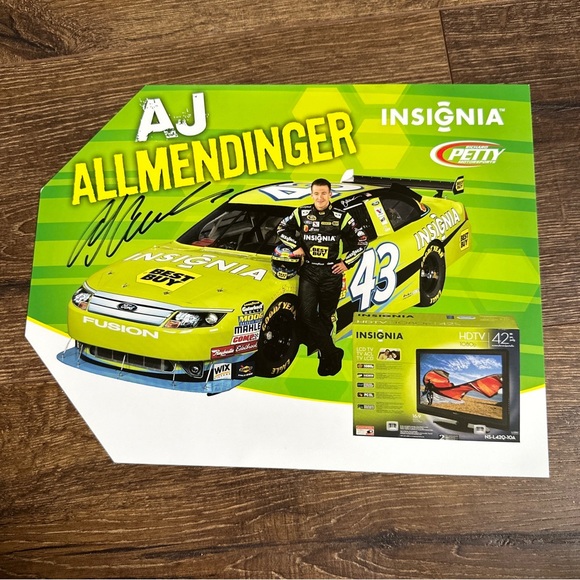 Other | Aj Allmendinger 43 Autographed 8x1 Photo Professional Nascar ...